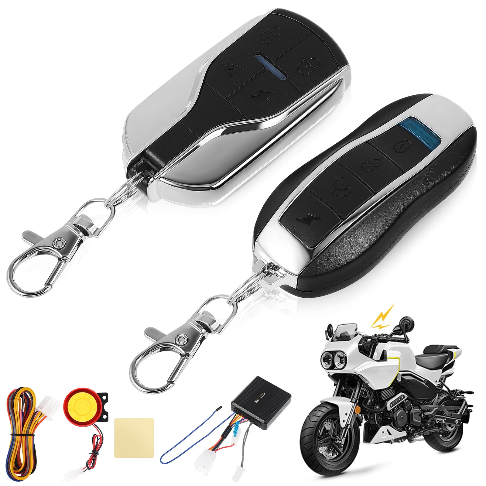 Himition Motorcycle Alarm System Adjustable Sensitivity Motor Alarm ...