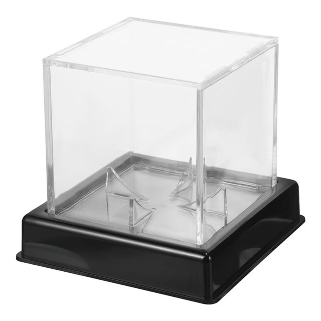 Black Plastic Baseball Display Case for Home Showcase 4 Balls - Walmart.com