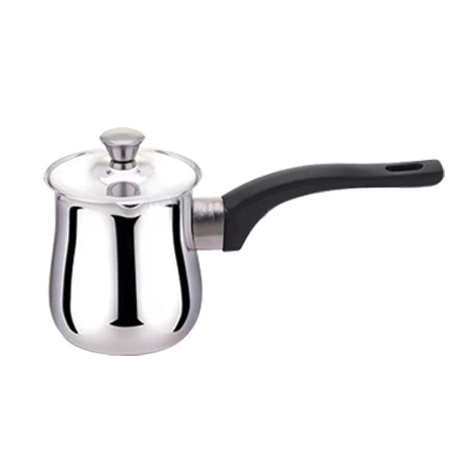 Himition Stainless Steel Turkish Coffee Pot With Lid And Long Handle ...