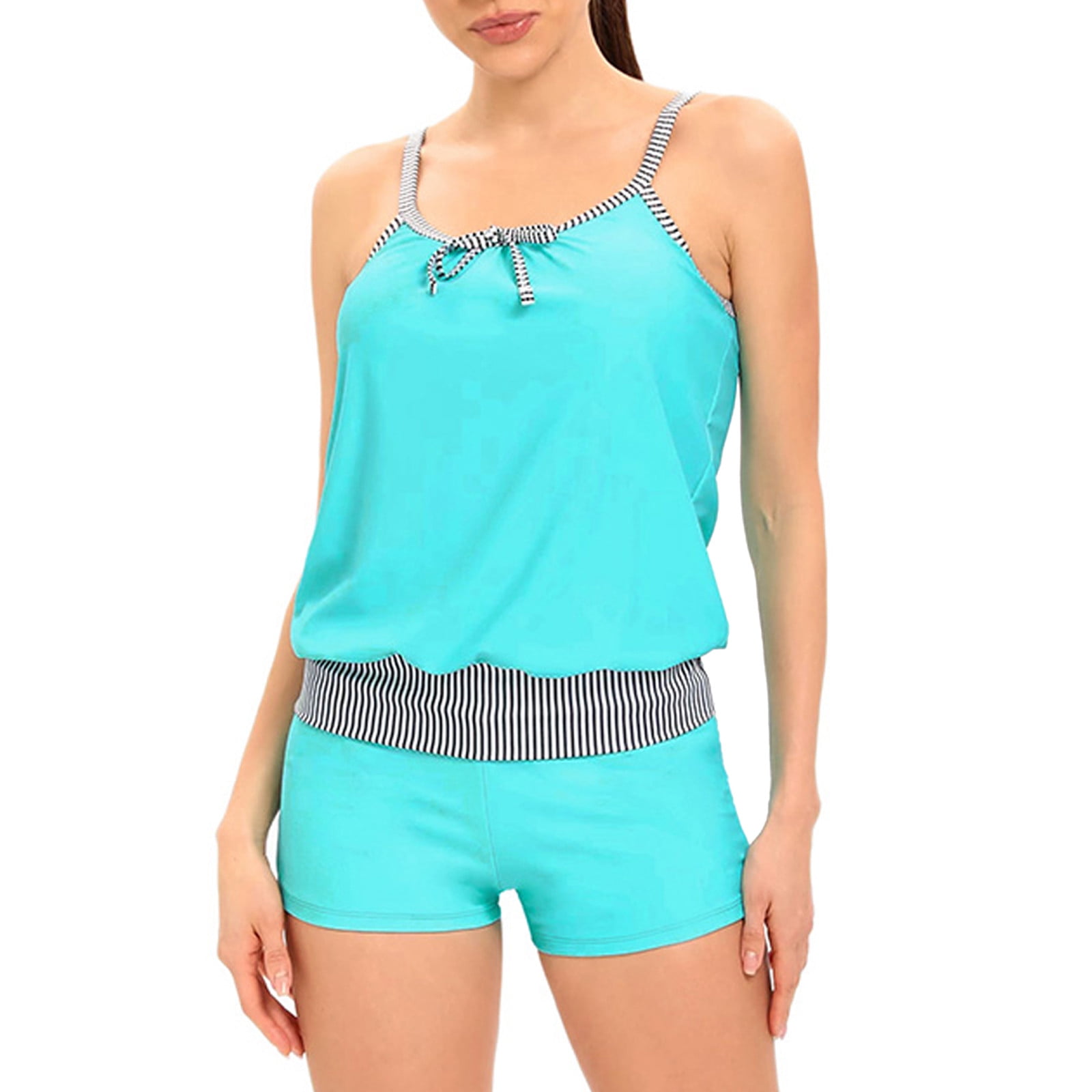 Himmake High Rise Bathing Suits For Women Bra Sized Swimwear For Women