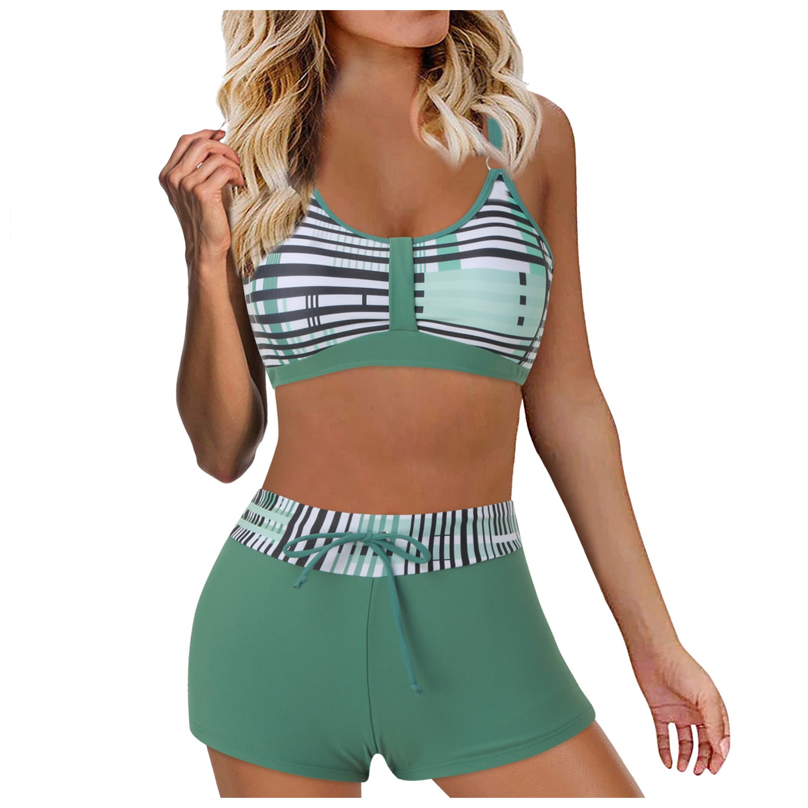 Himmake High Waisted Bathing Suits For Women Bikini Tops For Women