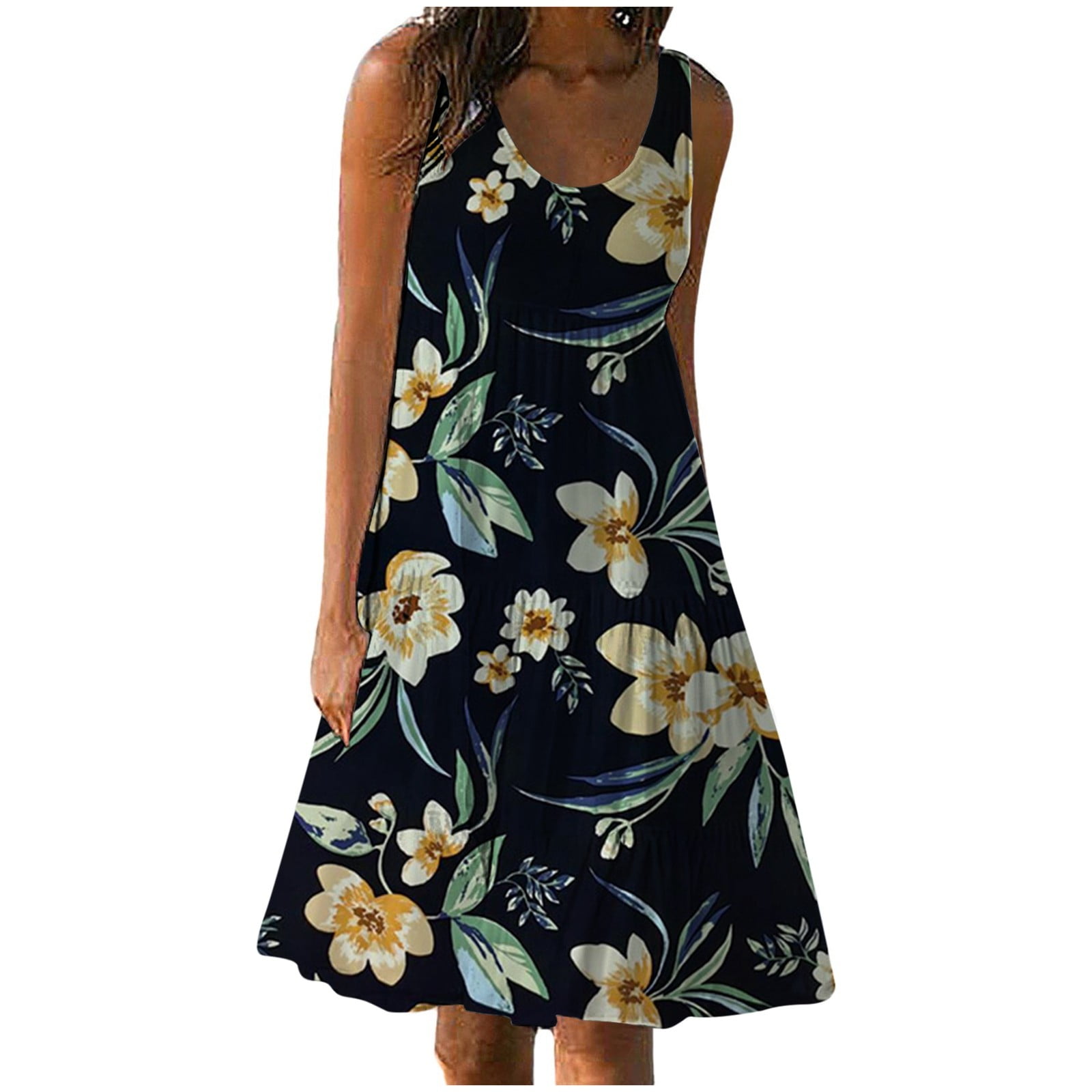 Himmake Womens Casual Swing Loose Dress Maxi Wedding Dress Beach