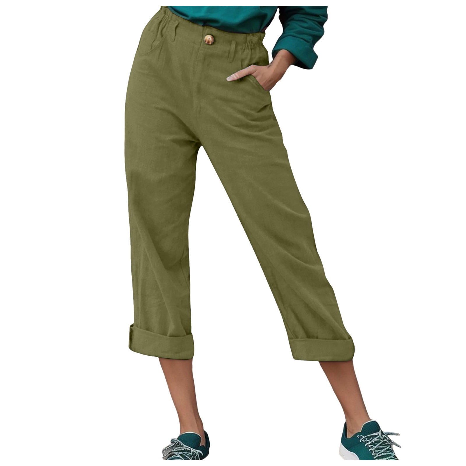 Himmake Women’s Cargo Pants Womens Linen Clearence Women’s Athletic ...