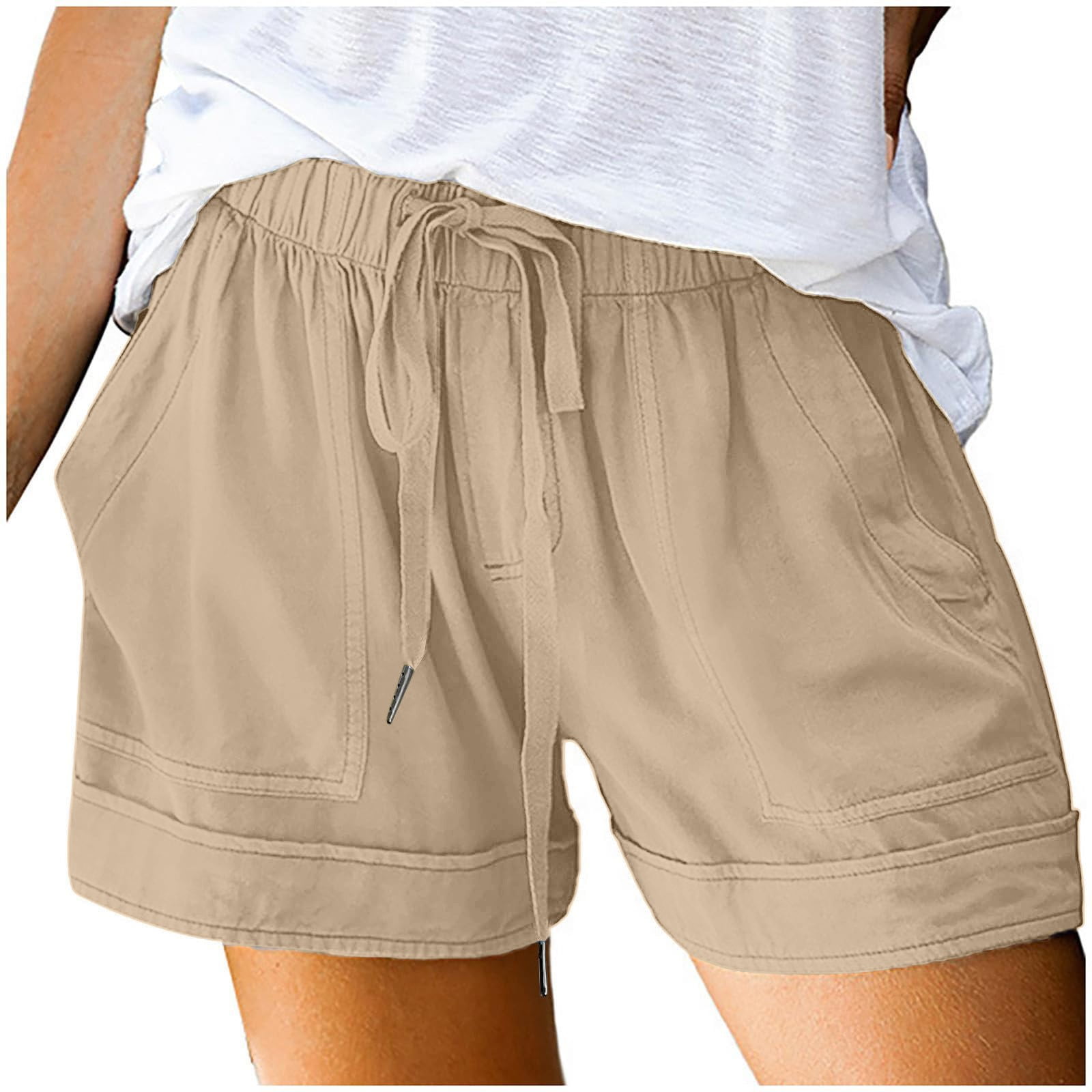 Himmake Womens Quick Dry Shorts Womens White Shorts Hiking Shorts Tan ...