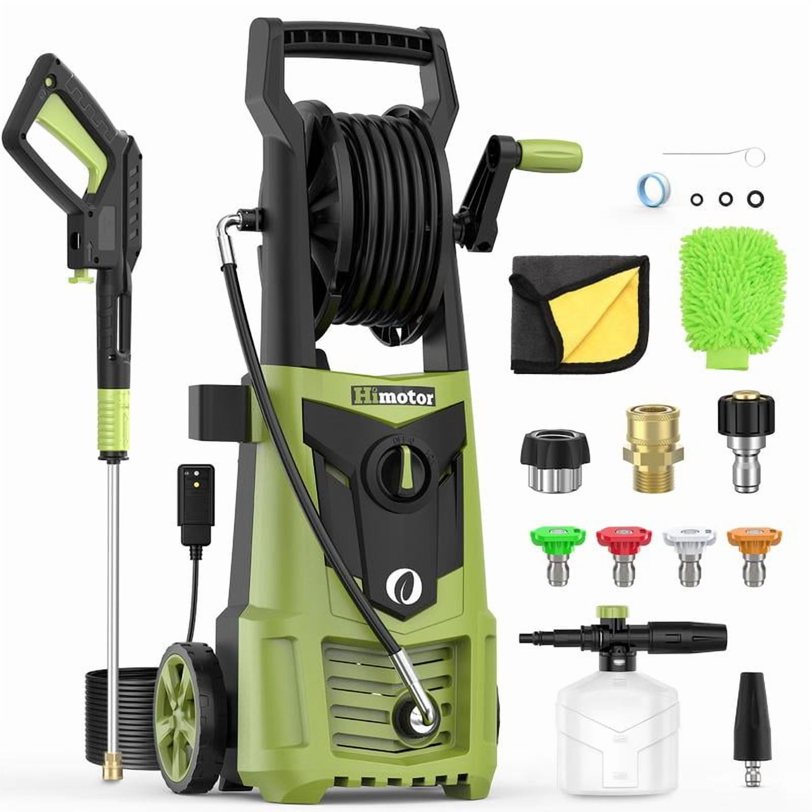 Himotor Electric Pressure Washer - Max 1400W 2.8GPM with Nozzle Set ...