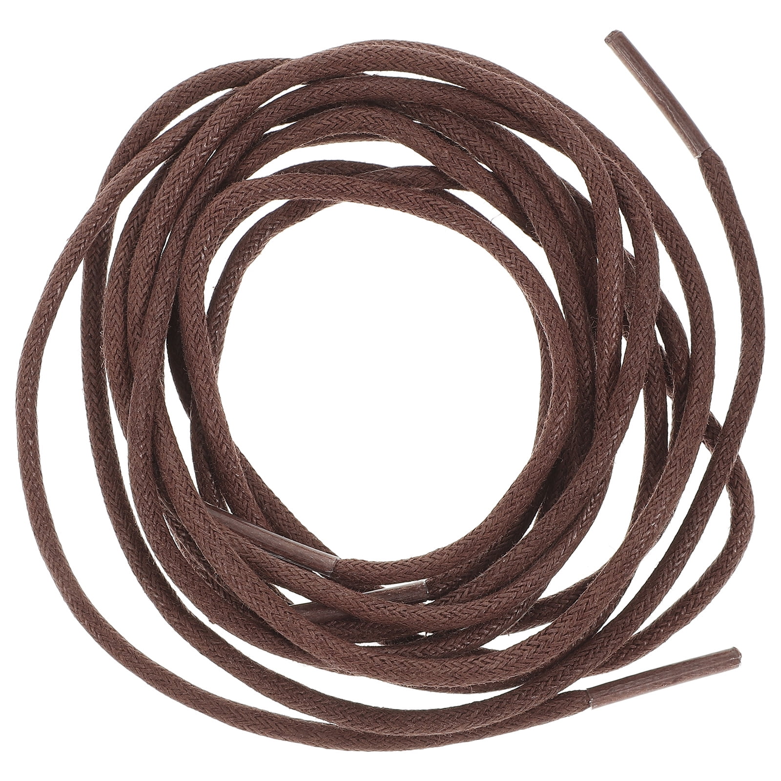 WEAVILUX 1Pair Waxed Shoe Laces Brown for Boots Durable and Fashionable ...