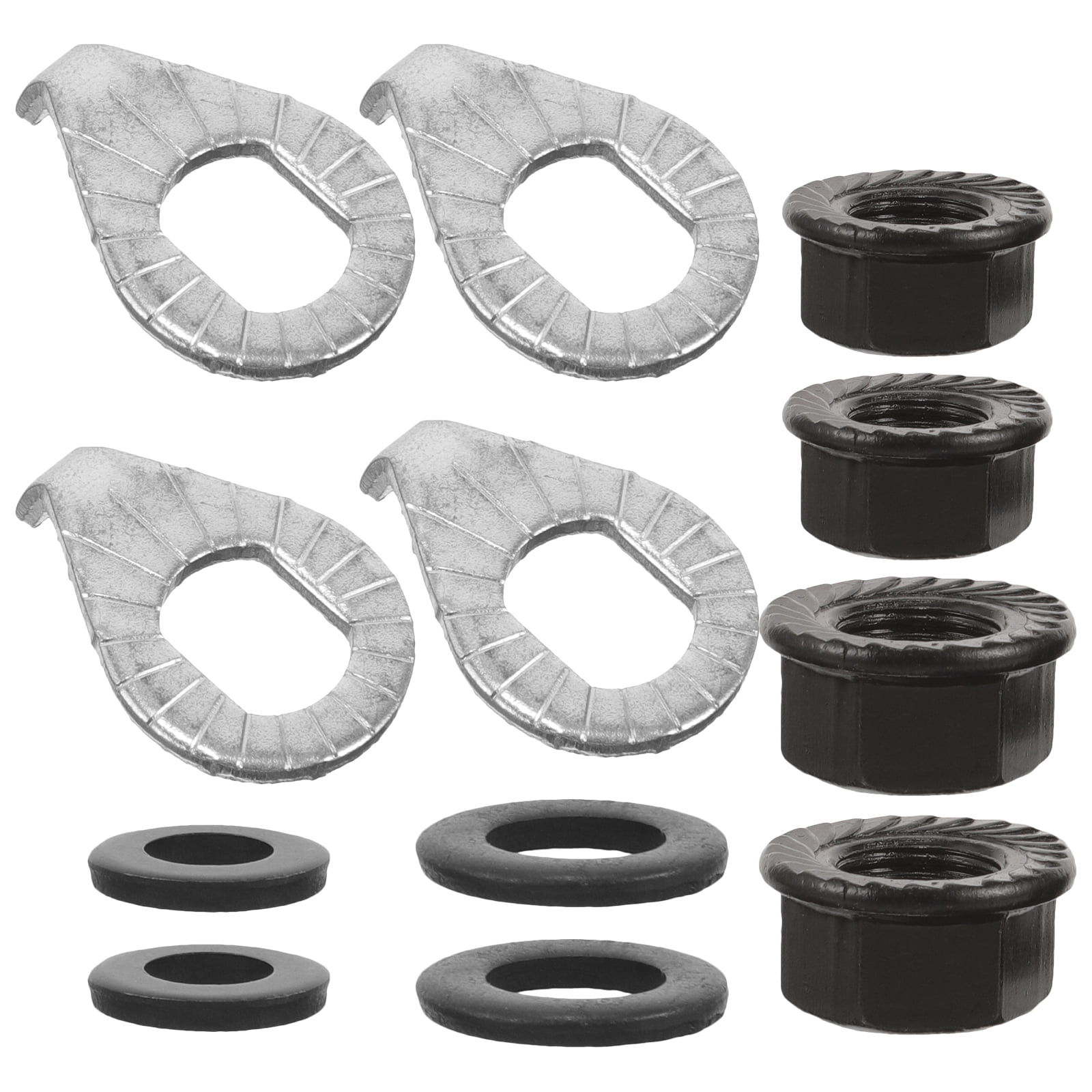 1 Set Bike Nuts Wheel Axle Nut and Safety Hanger Kit Bike Steel Flange ...