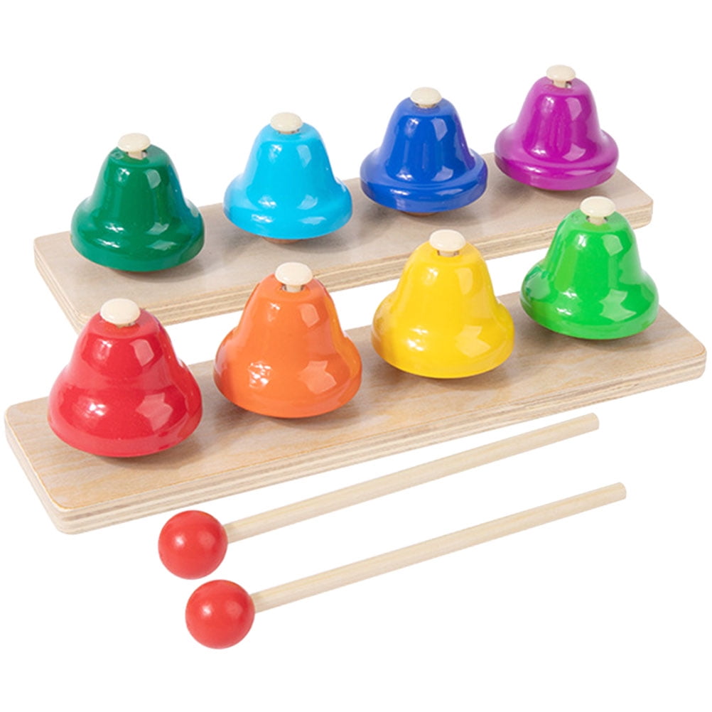 Hims 1 Set of Desk Bells Hand Bells 8-Notes Music Bells Percussion ...