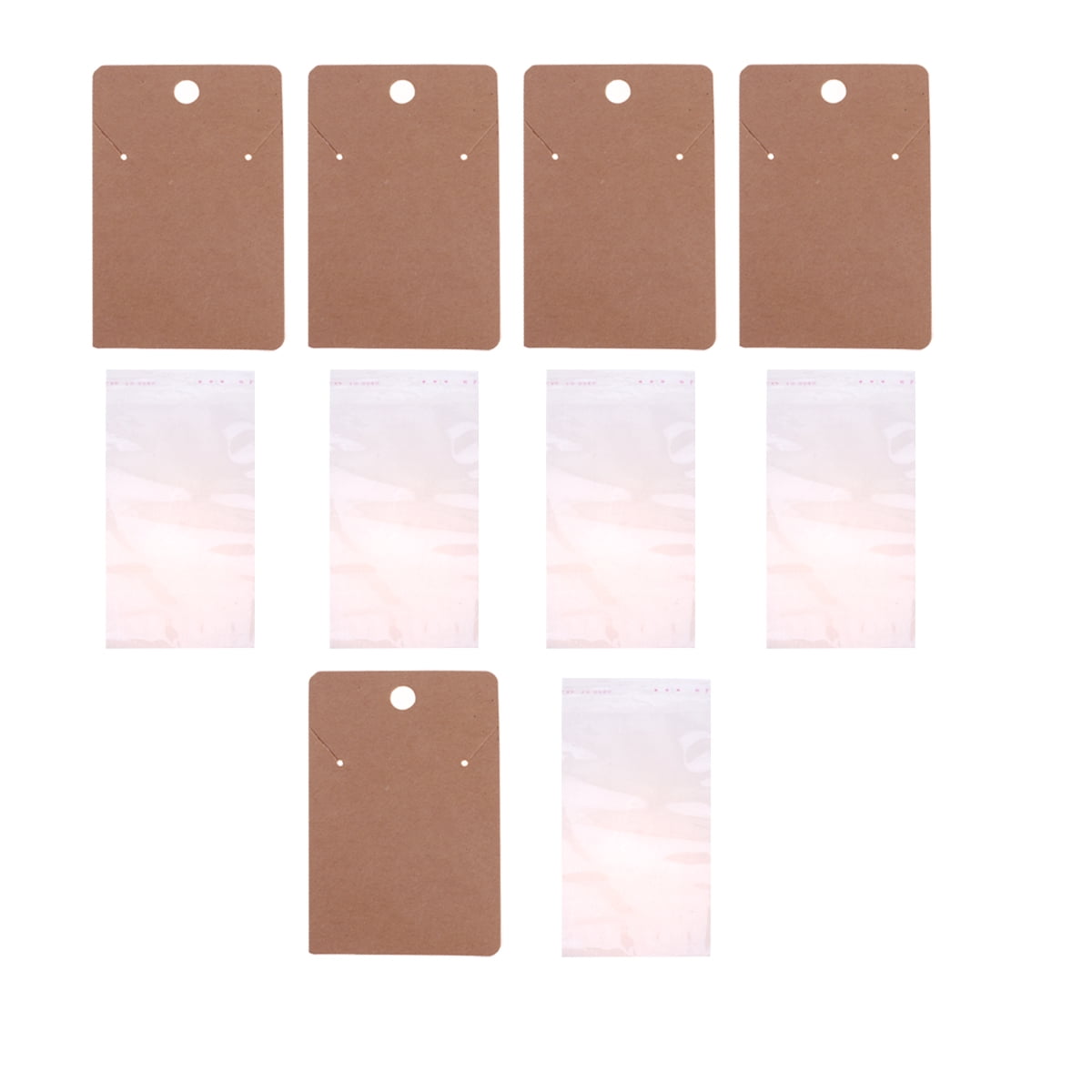 Hims 100 Sets Kraft Paper Earring Cards Holder Earring Display Cards ...