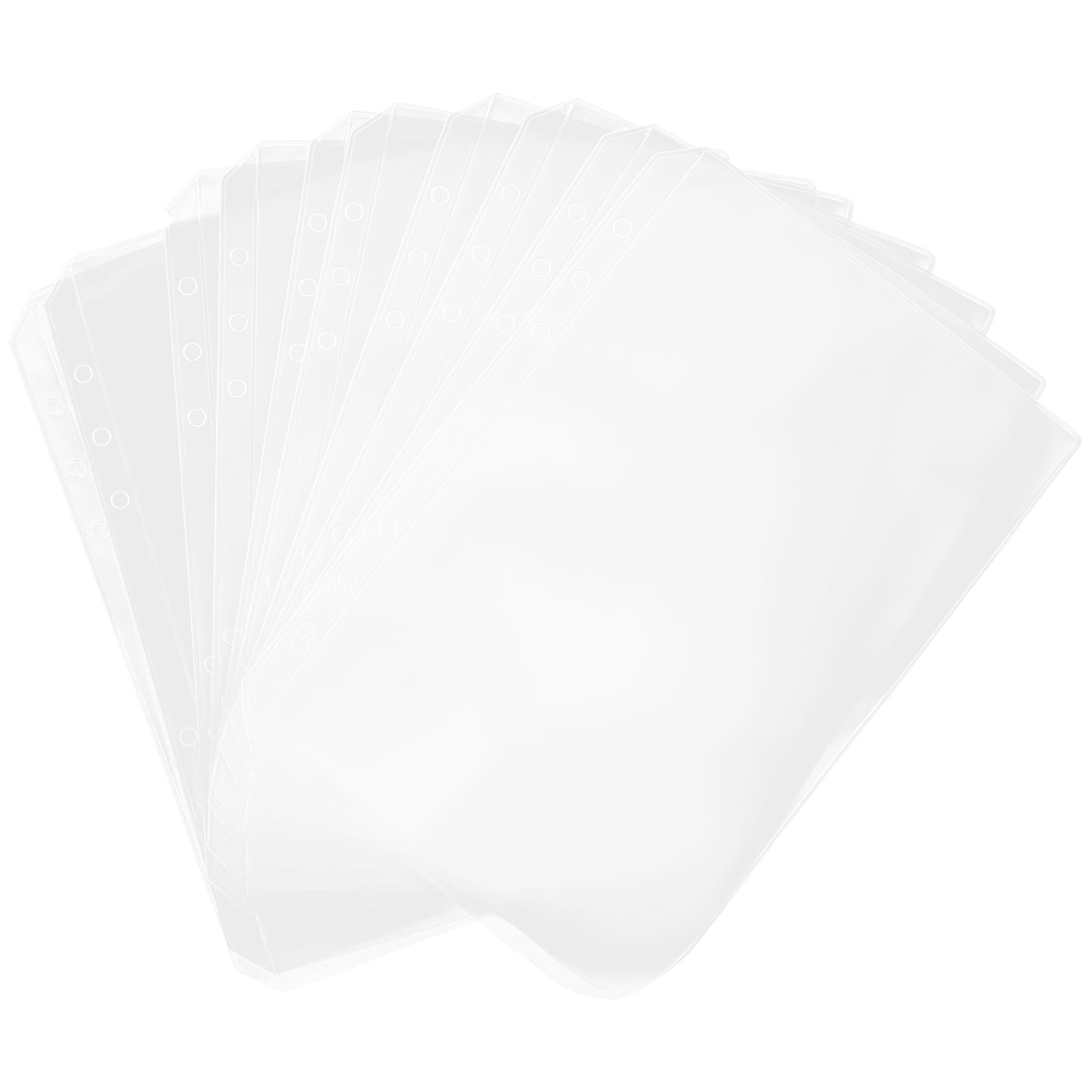 Hims 10pcs 6-hole Loose Leaf File Bags Transparent File Bags A4 File ...