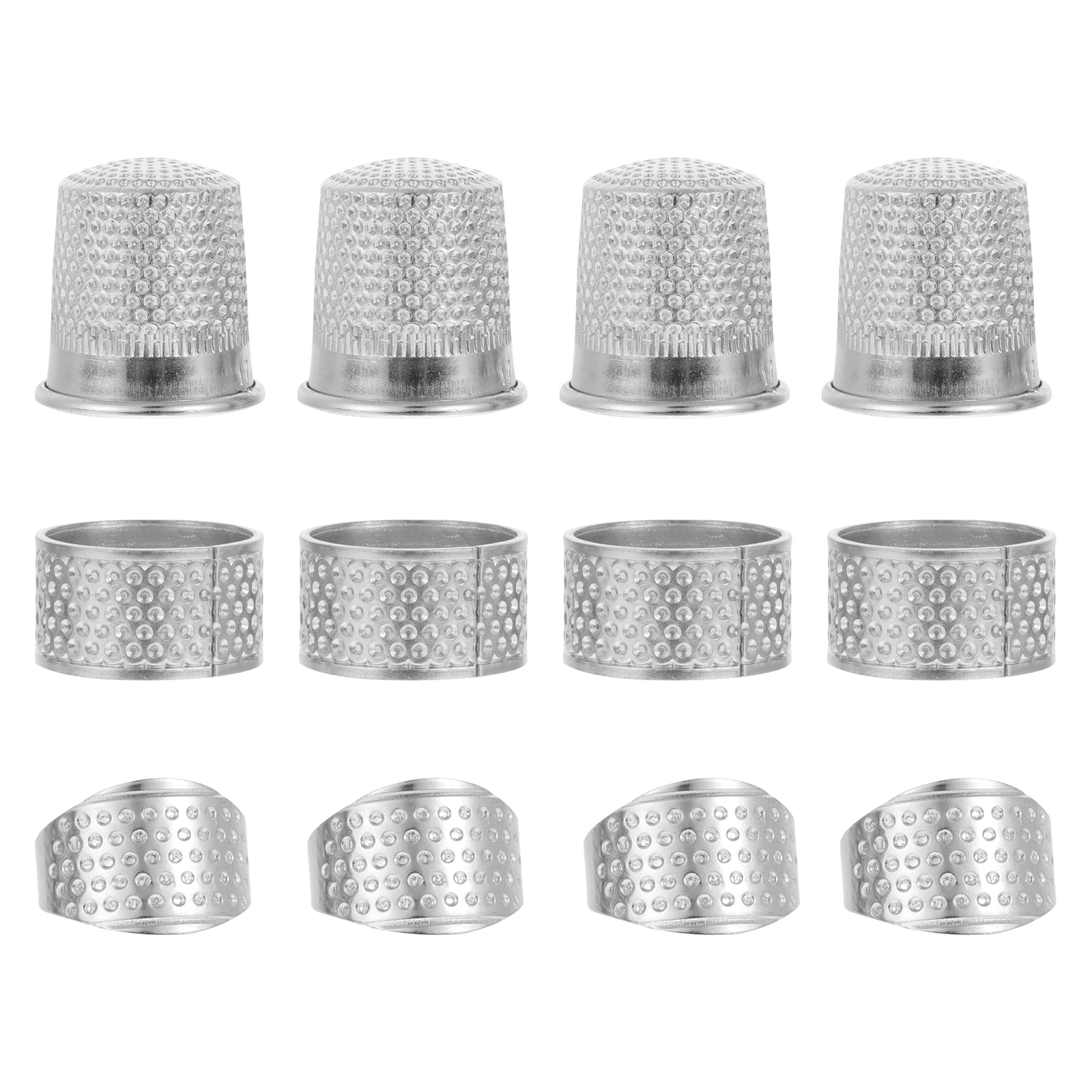WEAVILUX Weavilux Durable Iron Thimbles Silver Finger Protectors for ...