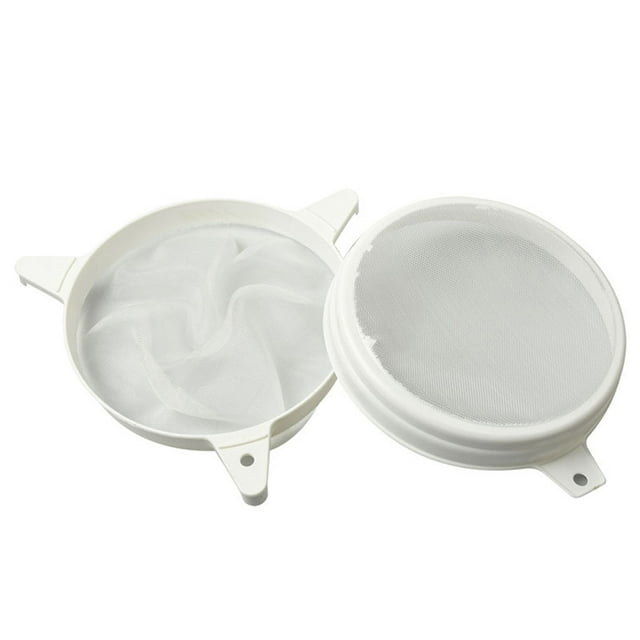 Hims 1pc Beekeeping Tools Double Sieve Plastic Honey Strainer Nylon Honey Filting Mesh Practical