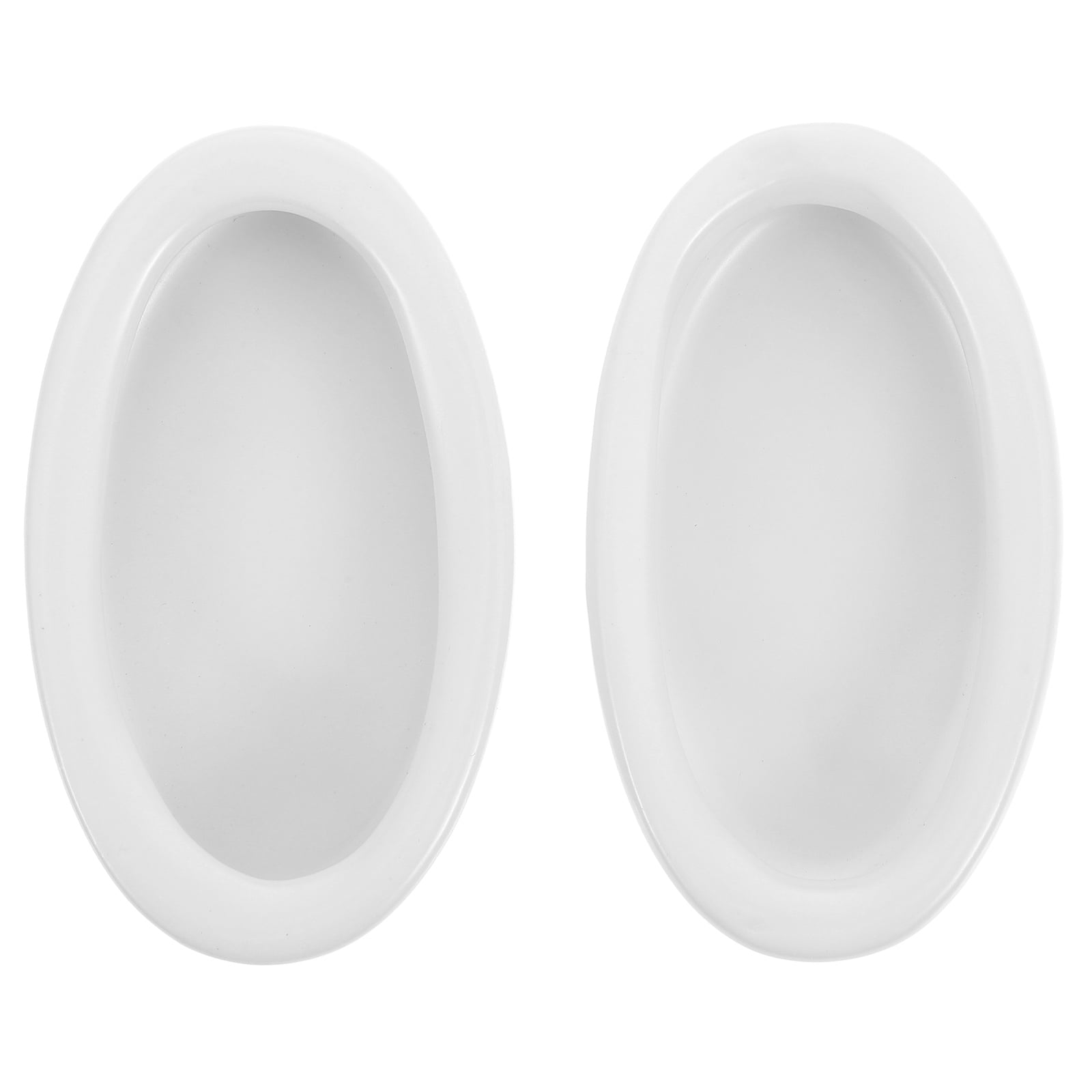 Hims 2Pcs Reptile Feeding Basin Ceramic Lizard Food Bowl Oval Shaped ...