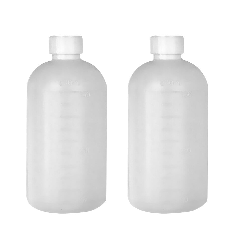 Hims 2pcs 500ml Graduated Reagent Bottles Plastic Narrow Mouth Reagent ...