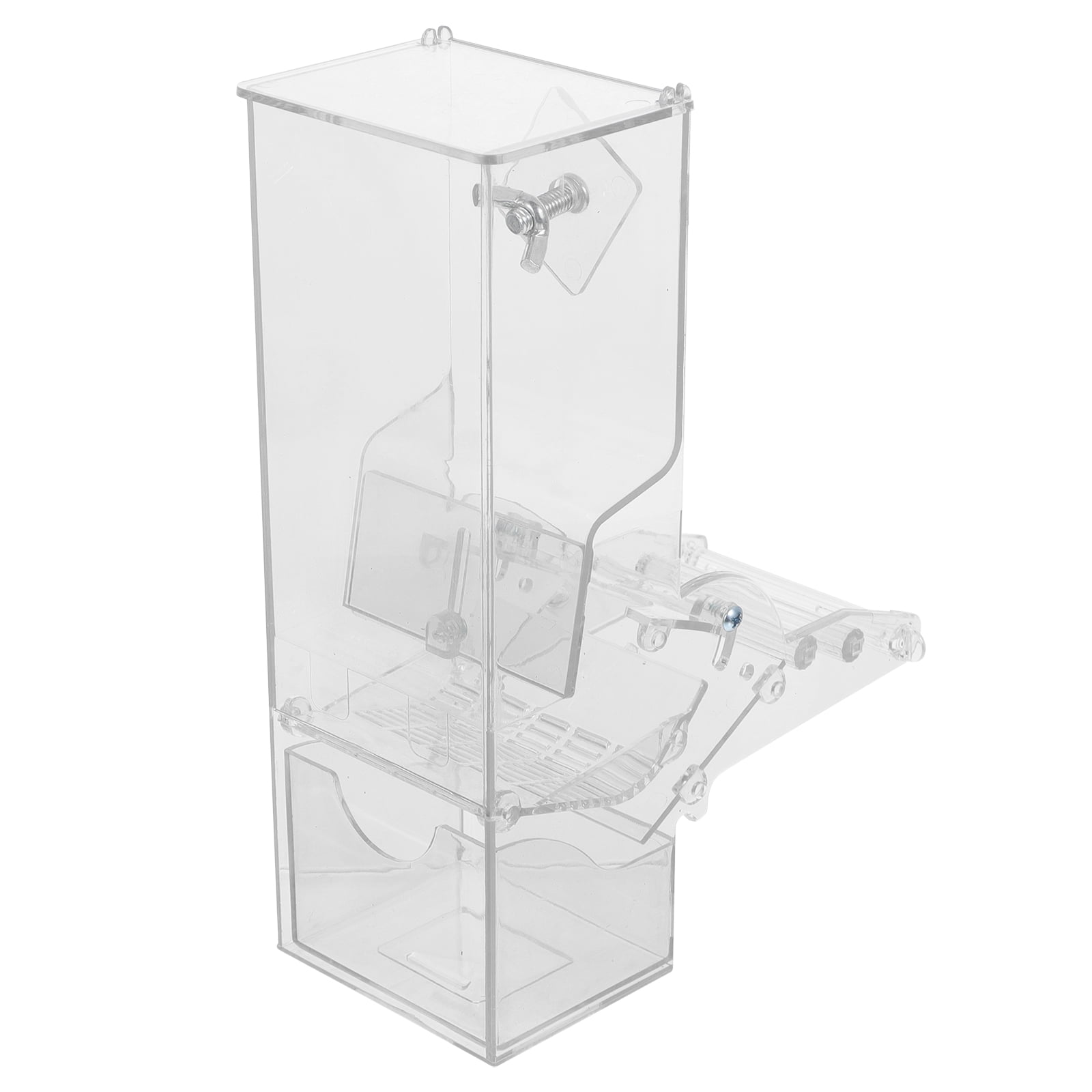 Hims Bird Automatic Feeder Transparent Parakeet Parrot Budgie Food Box ...