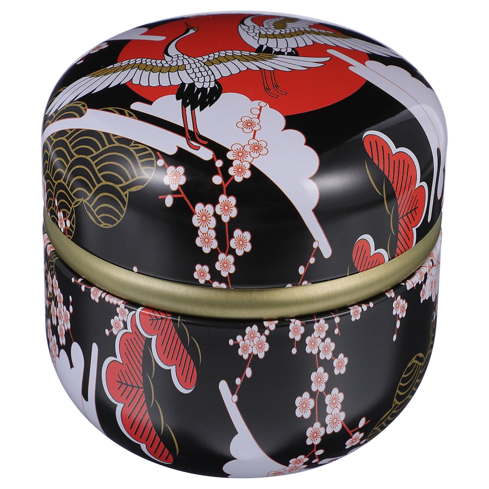 Hims Chinese Style Portable Tea Canister Double Cover Candy Container ...