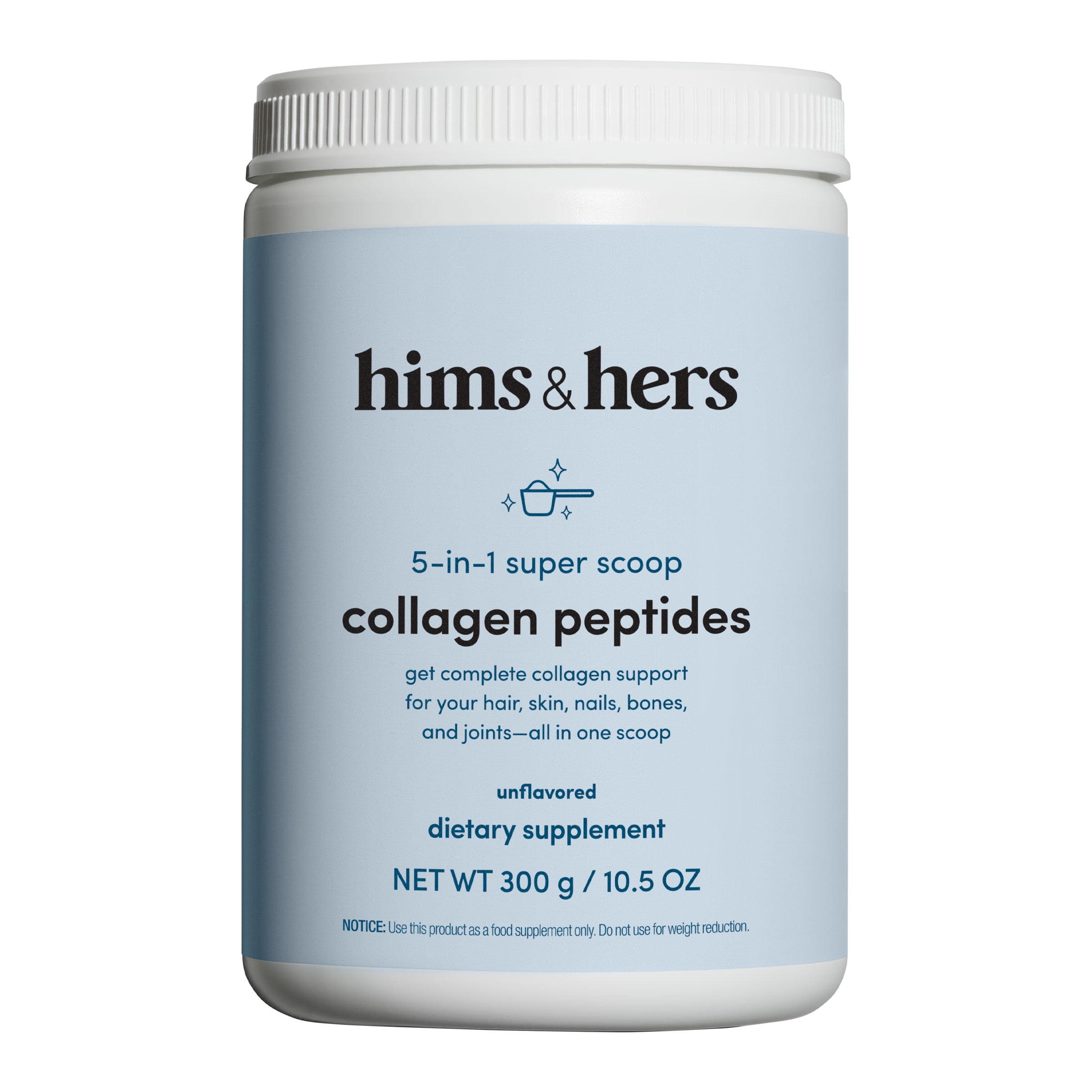 Hims & Hers Grass-Fed Bovine Collagen Peptide Protein Powder ...