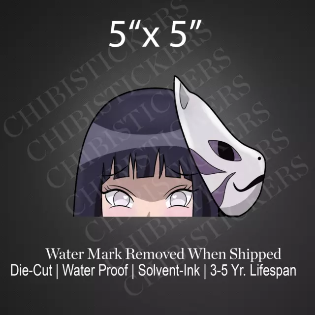 Hinata Anime Girl Ninja Girl Car Window Sticker Vinyl Waterproof Phone ...