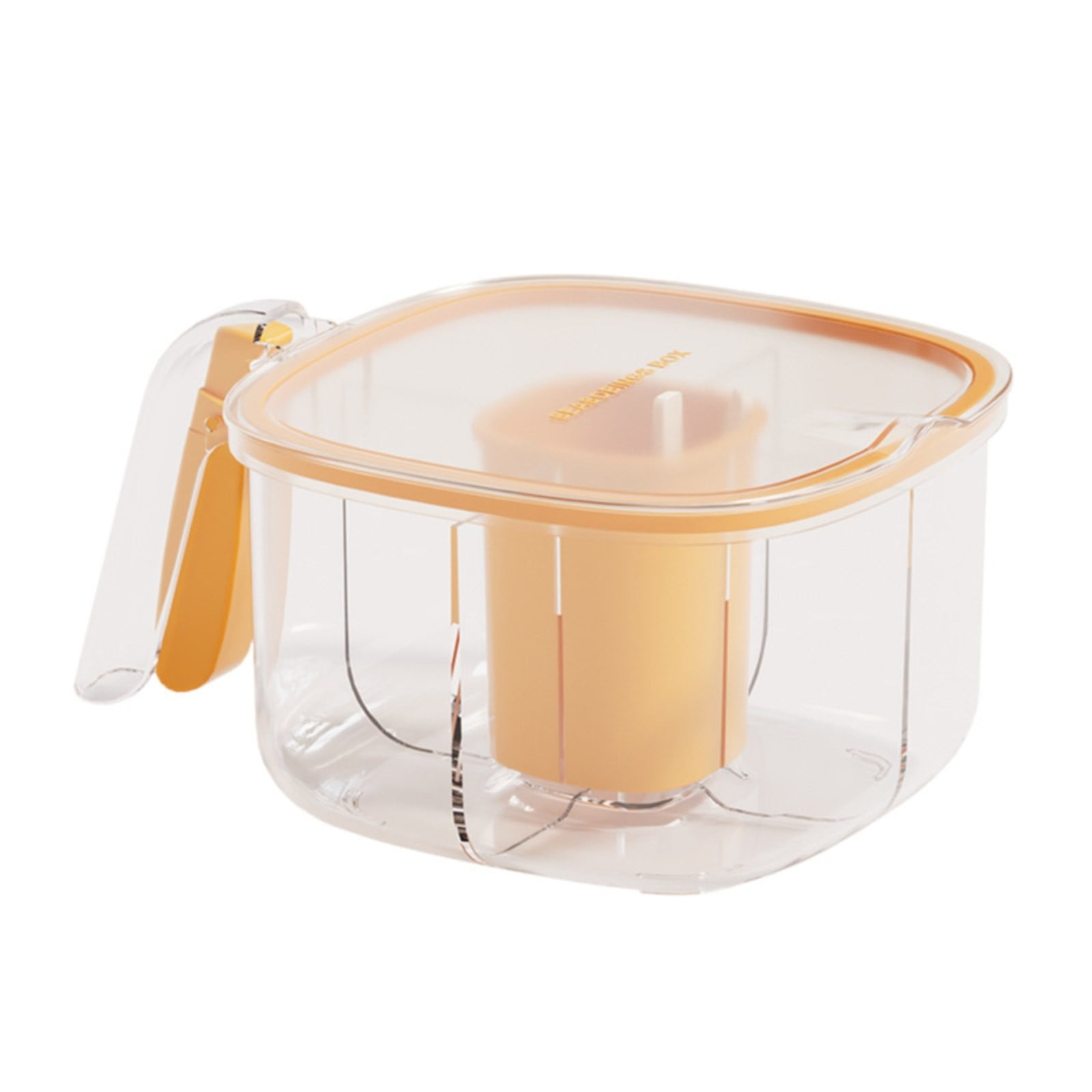 Hinati Clearance Lightning 4 Compartments Seasoning Box Clear Kitchen Containers Freezer ...