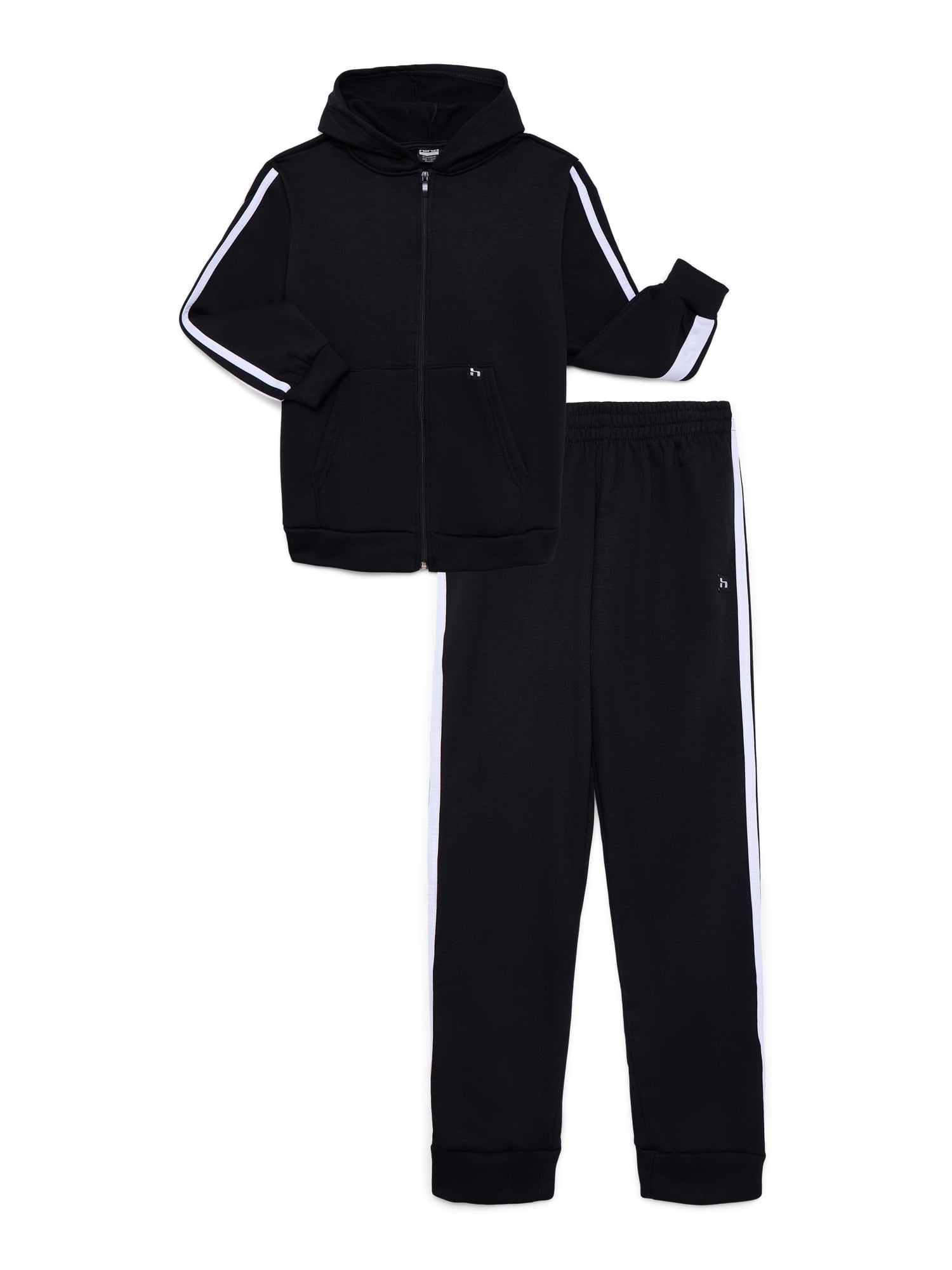 Hind Boys Athletic Zip Up Hoodie and Joggers Fleece Outfit Set, 2-Piece ...