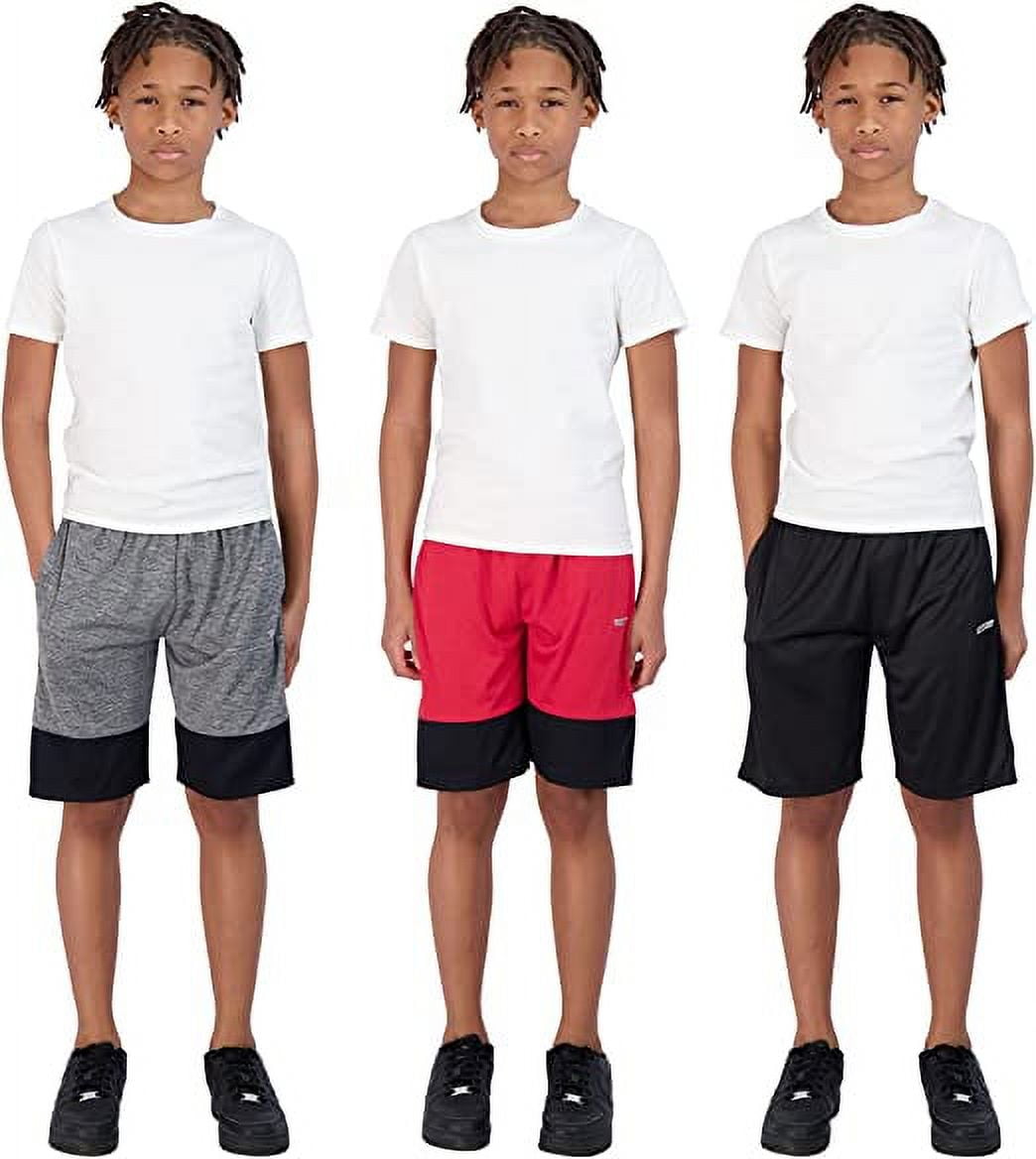 Hind Boys Athletic Performance Active Wear, 3 Pack Gym Sport Shorts ...