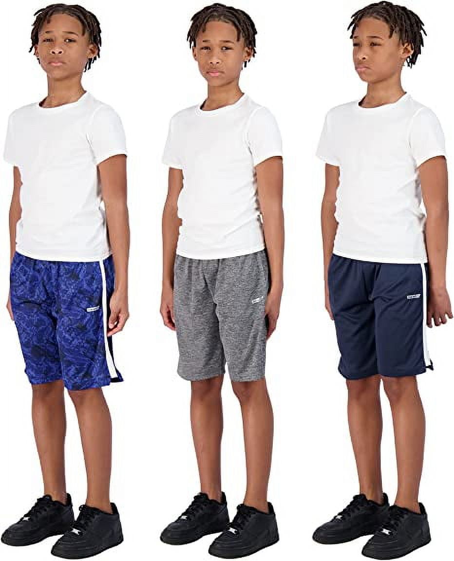 Hind Boys Athletic Performance Gym Shorts, 3 Pack Active Sport Shorts ...