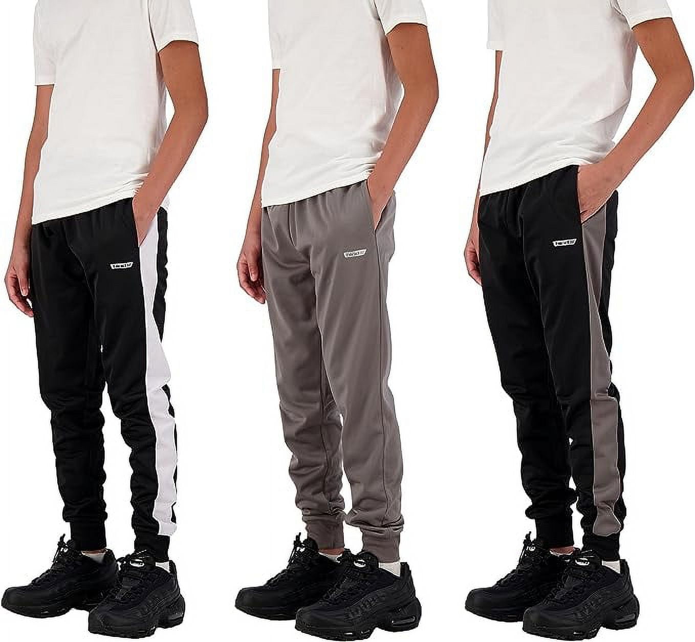 Hind Boys 3-Pack Athletic Tricot Joggers, Sizes 8-16, Comfortable ...