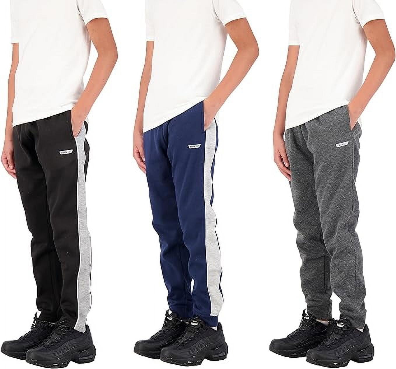Hind Boys 3-Pack Fleece Jogger Sweatpants - Walmart.com