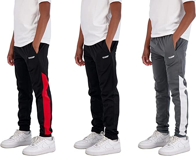 Hind Boys 3 Pack Tricot Jogger Sweatpants Size 5-16 - Walmart.com