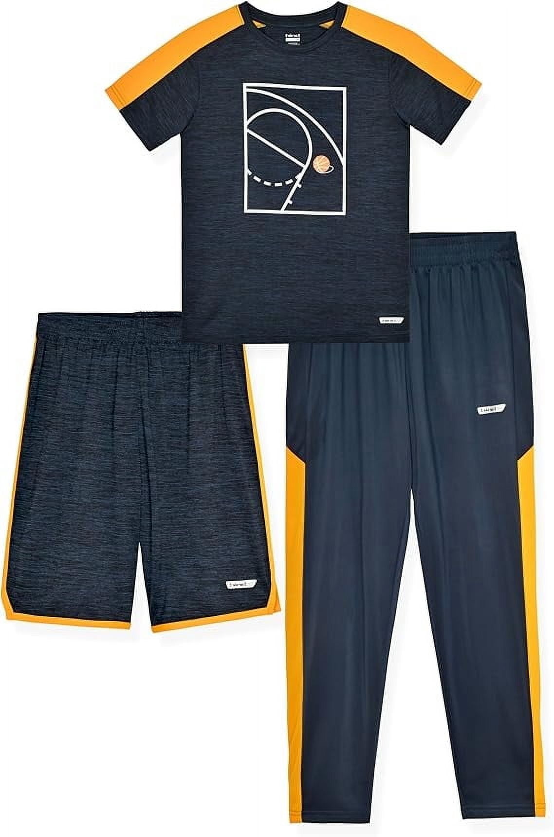 Hind Boys 3 Piece Active T Shirt , Shorts and Jogger Set , Size 8-12 ...