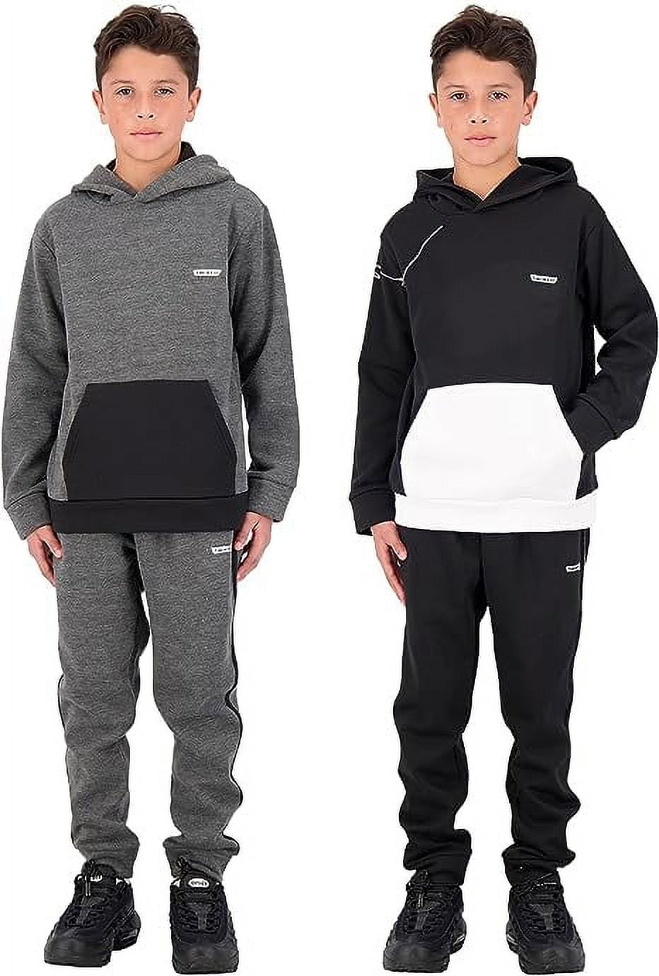 Hind Boys 4-Piece Fleece Hoodie and Jogging Suit, Little Kids ...