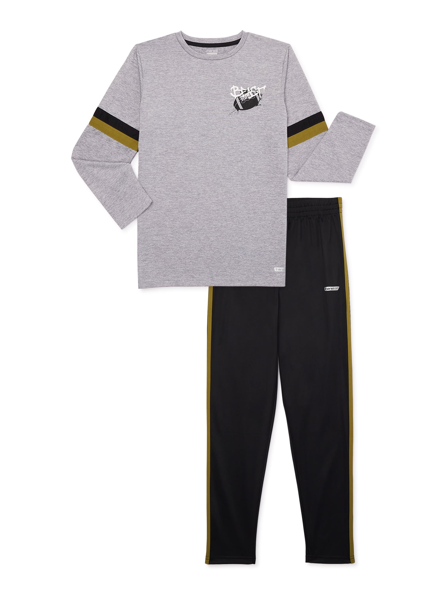 Hind Boys Active Jersey Long Sleeve Tee and Pants, 2-Piece Set, Sizes 4 ...