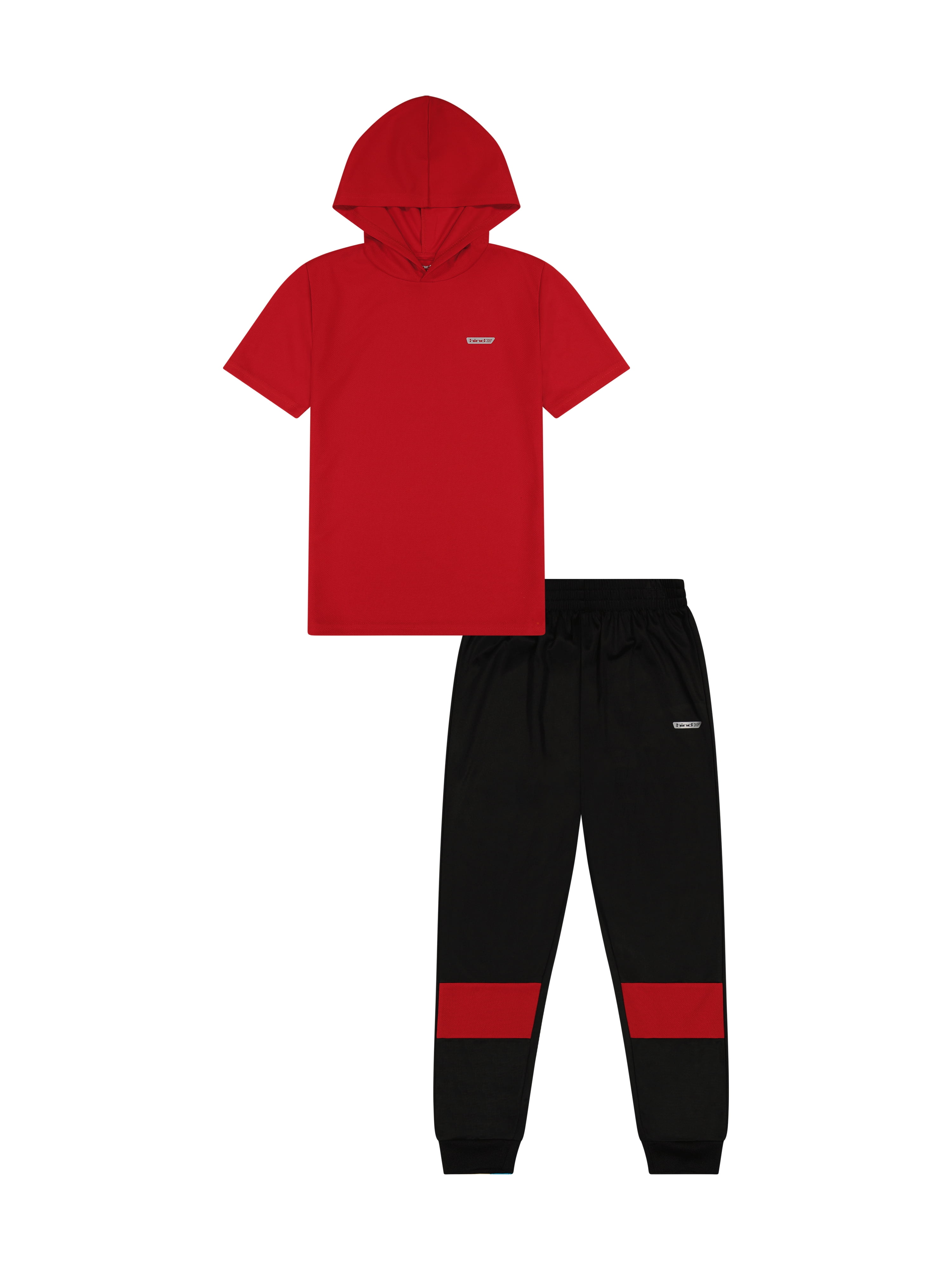 Hind Boys Activewear 2 Piece Tee and Tricot Jogger Set, Sizes 4-12 ...