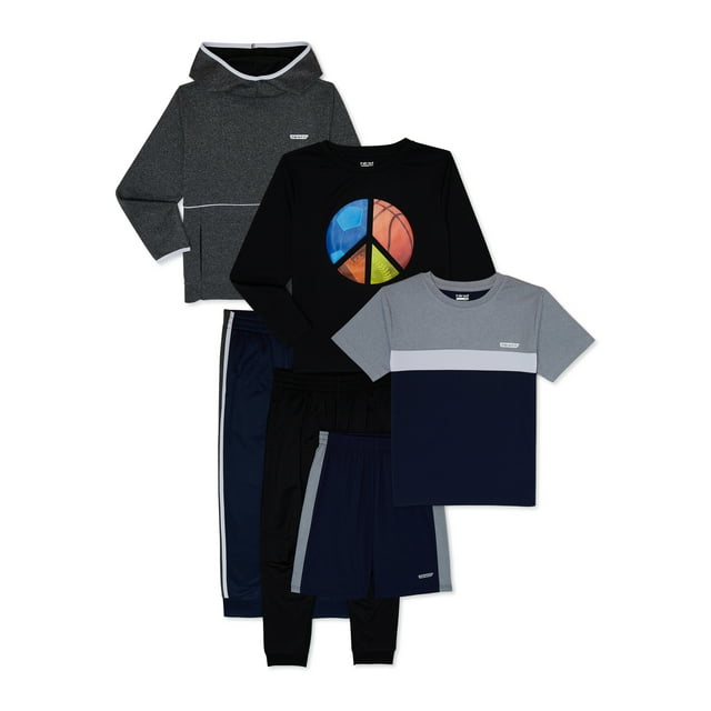 Hind Boys Activewear 6-Piece Set, Sizes 4-16 - Walmart.com