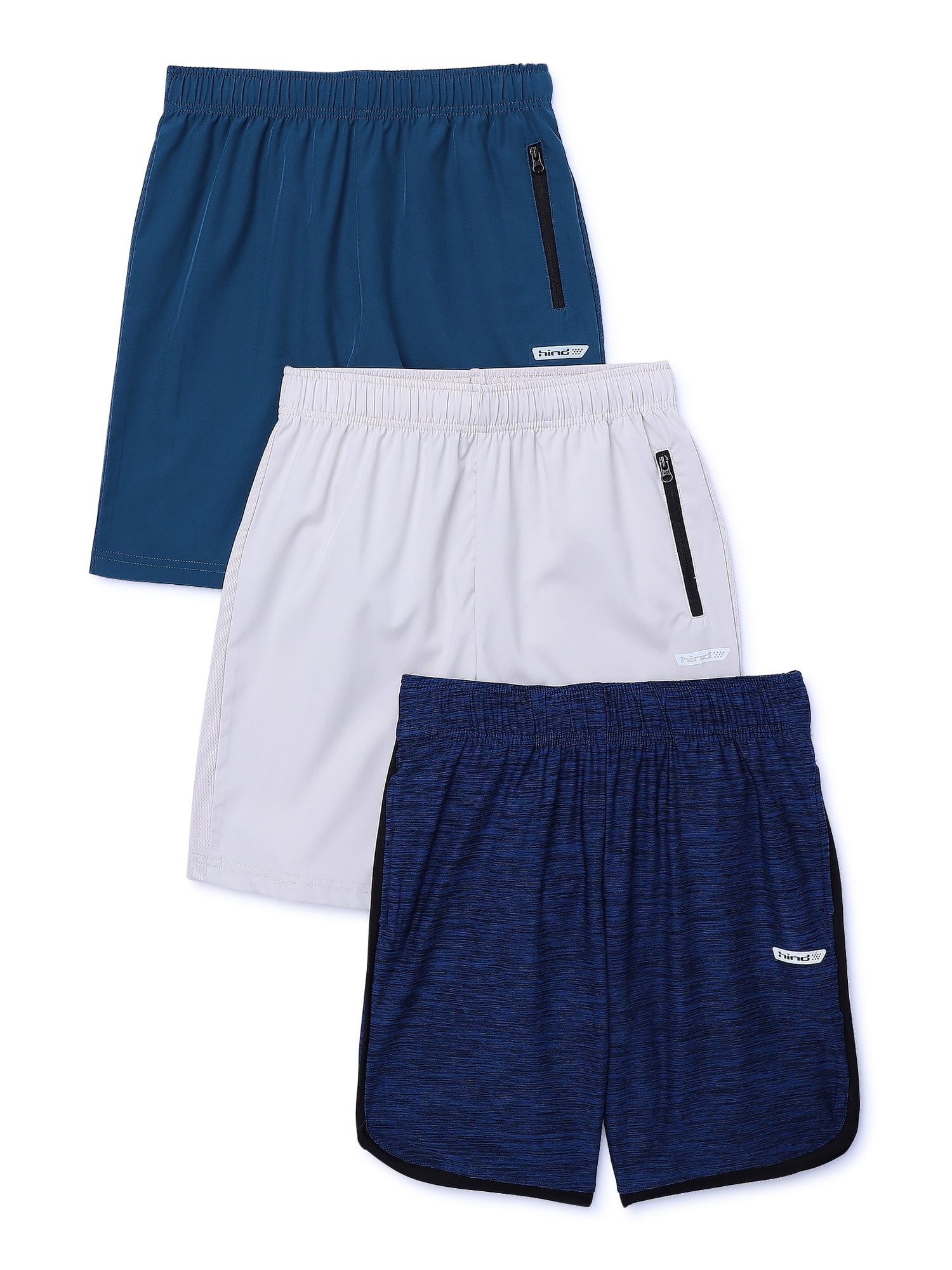 Hind Boys Activewear Athletic Shorts, 3-Pack, Sizes 4-16 - Walmart.com