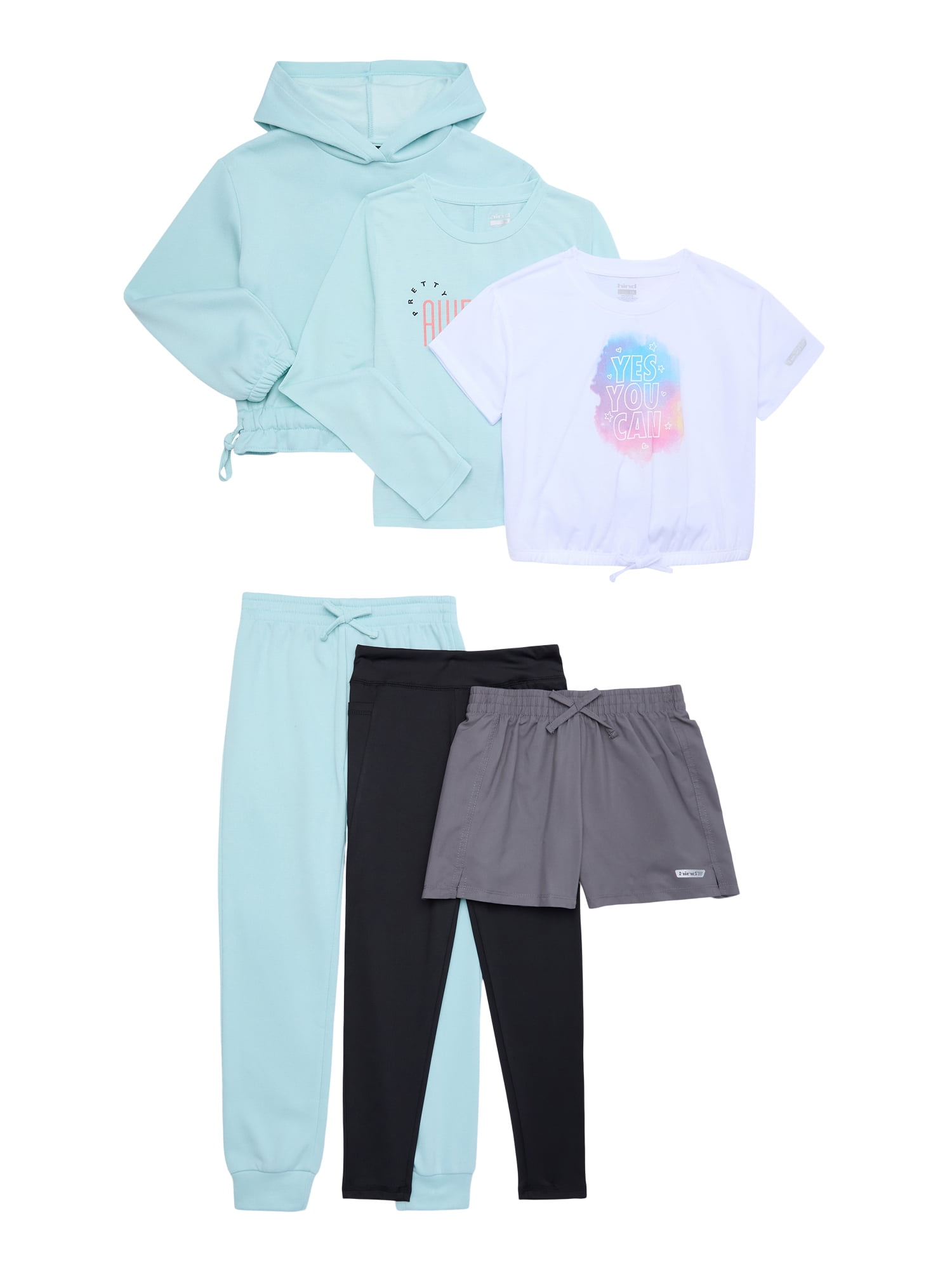 Hind Girl's Athletic 6-Piece Performance Set, Sizes 4-16 - Walmart.com