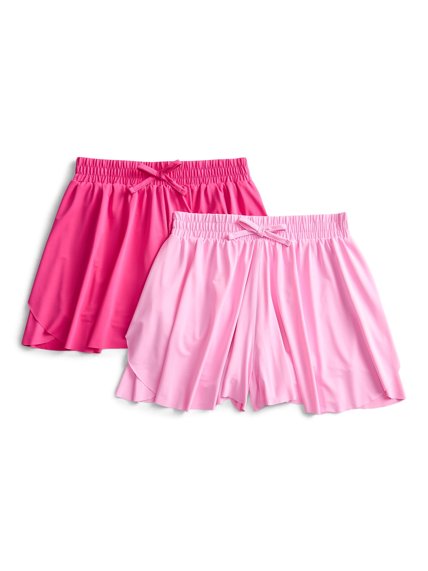Hind Girls Athletic Butterfly Flutter Shorts, 2-Pack, Sizes 4-16 ...