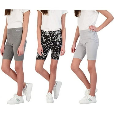 BTween Girls 4 Pack Athletic Bike Shorts, Fashion Short, Workout ...