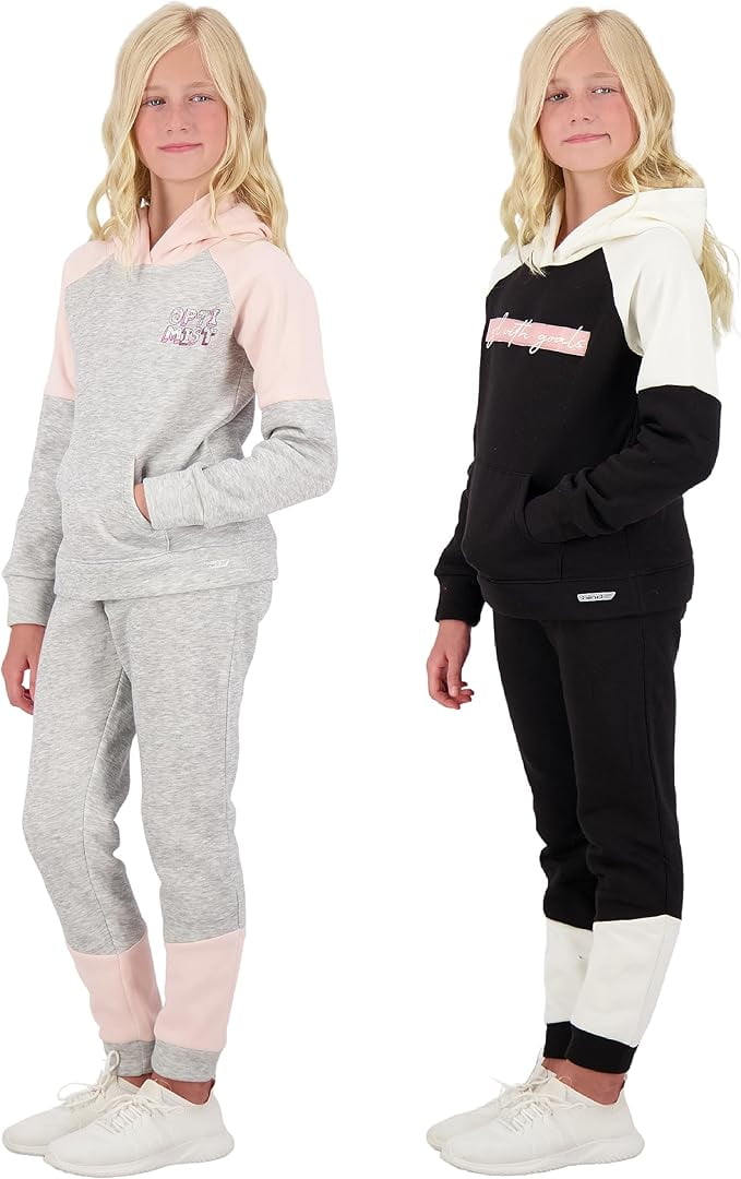 Hind Girls 4-Piece Fleece Hoodie and Jogger Sweatpant Set - Walmart.com