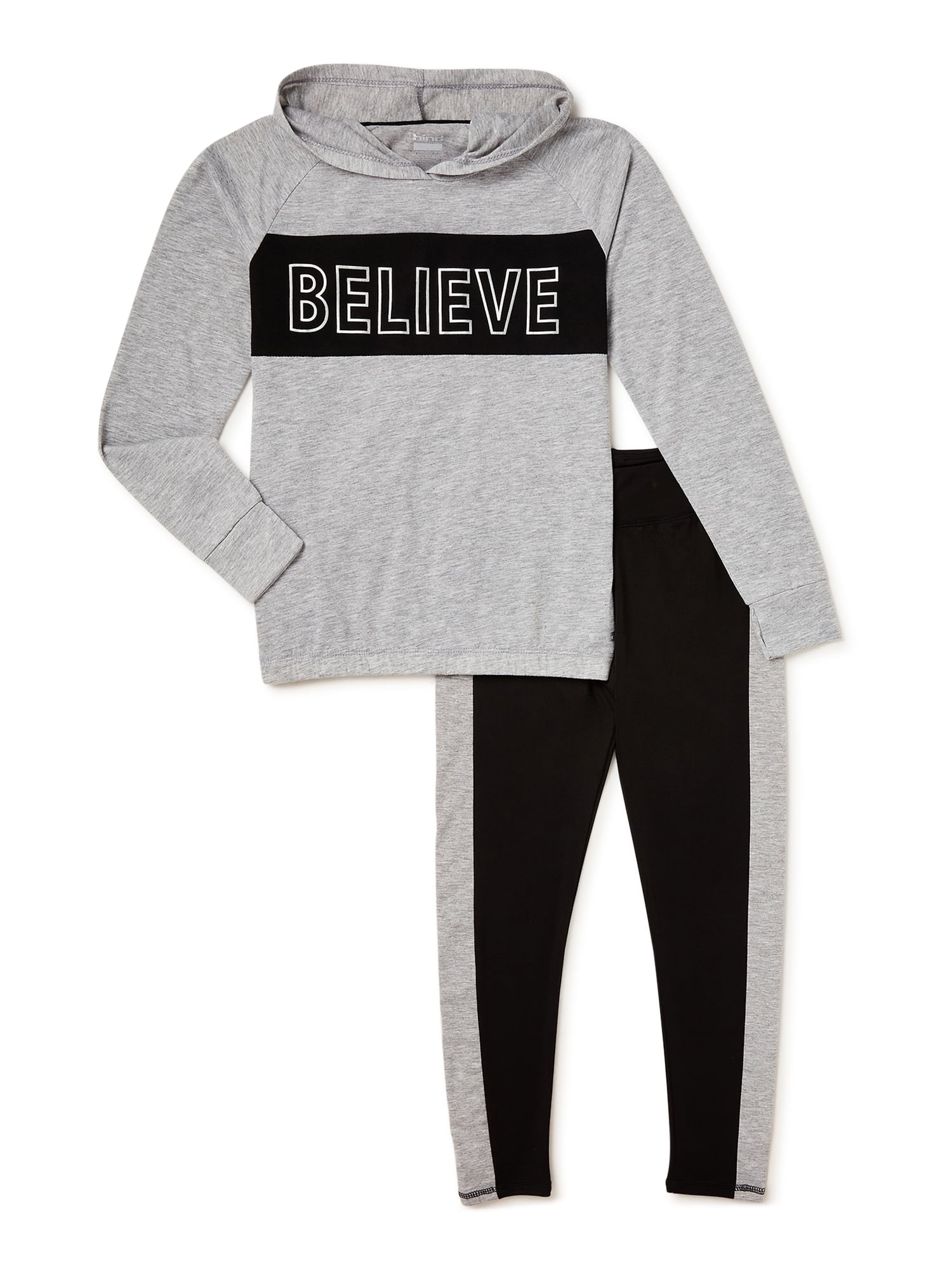 Hind Girls Hoodie and Leggings, 2-Piece Active Set, Sizes 4-16 ...