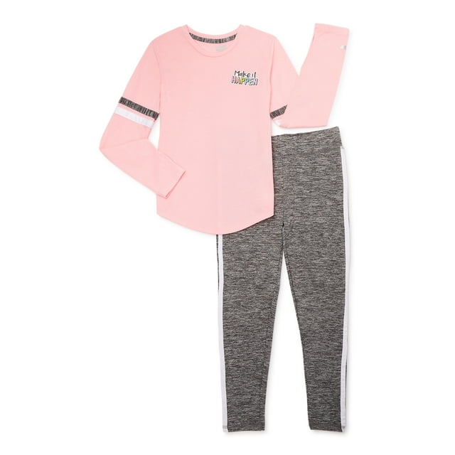 Hind Girls Jersey Top and Leggings Activewear Set, 2-Piece Set, Sizes 4 ...