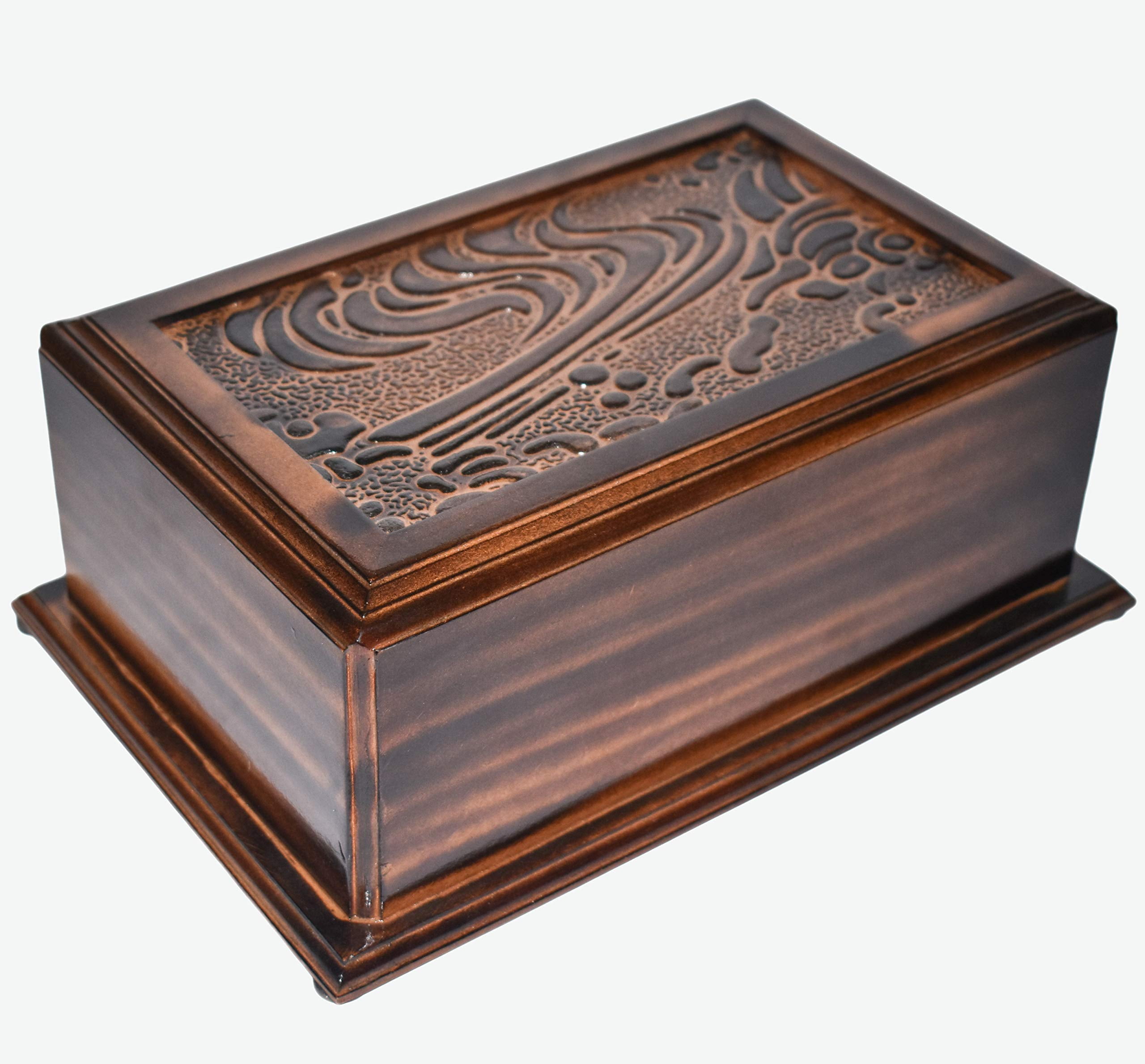 Hind Handicrafts Handmade Wooden Urns for Human Ashes Adult Large ...