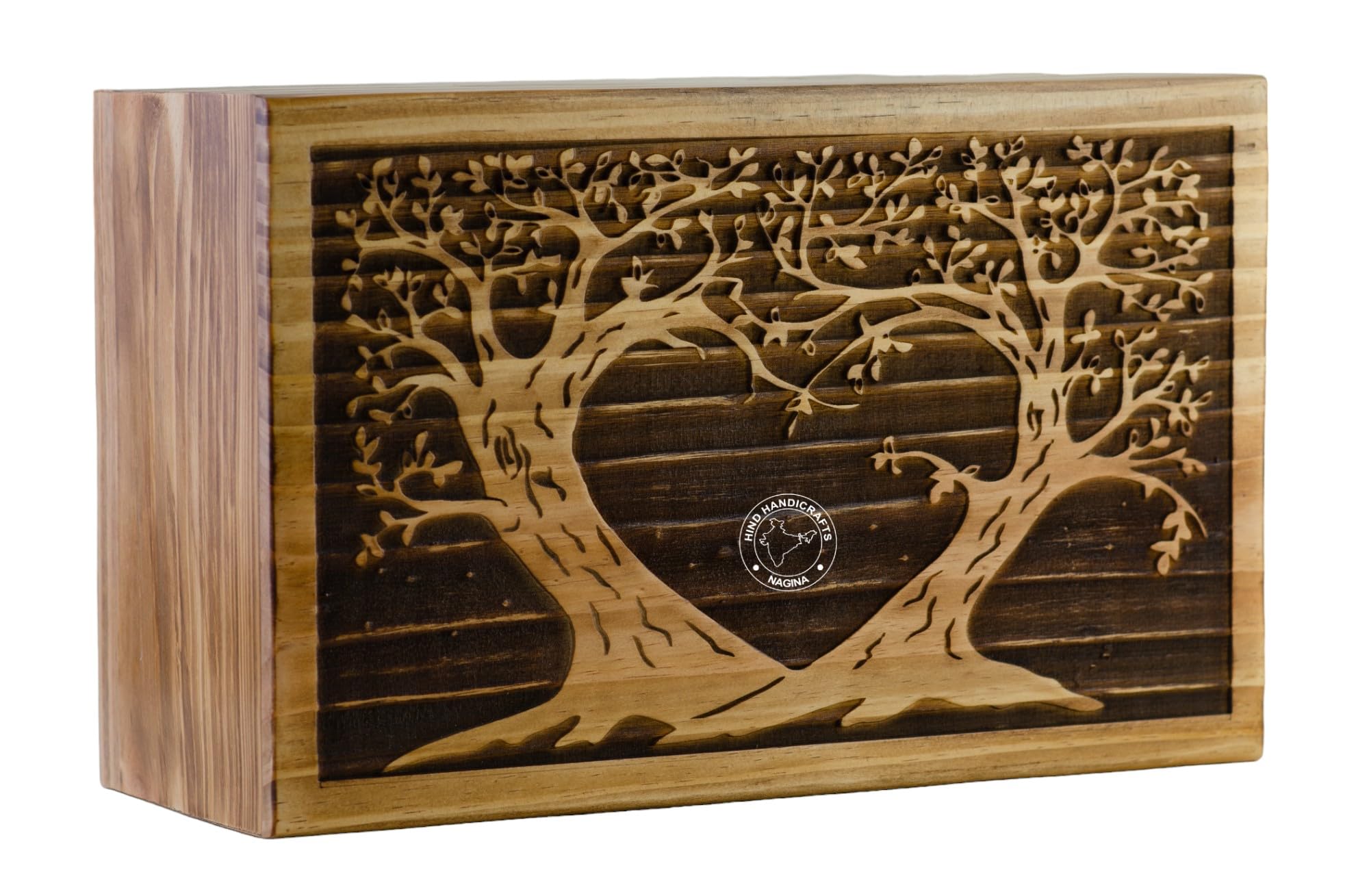 Hind Handicrafts Wooden Cremation Urns for Human Ashes - Twin Tree ...