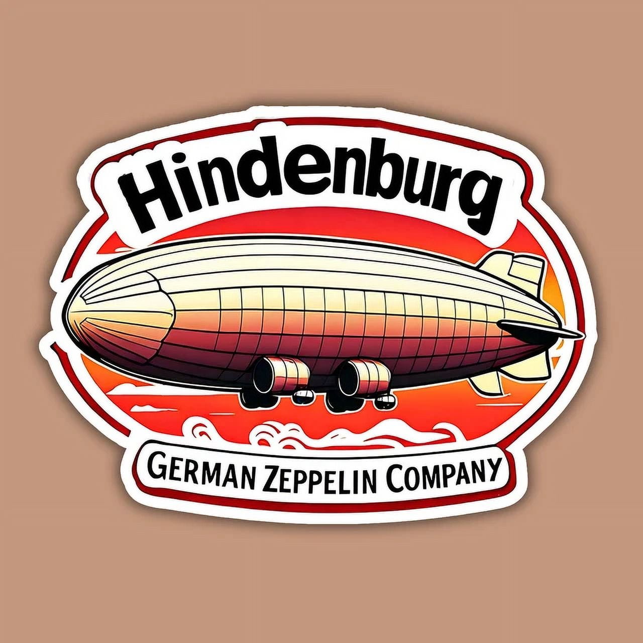 Hindenburg Water Bottle Tool Box Laptop Sticker Phone Decal Water ...