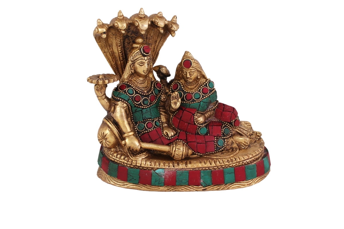 Arihant Craft® Hindu God Lakshmi Narayan Idol Vishnu Laxmi Statue ...