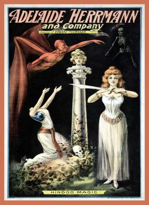 .Hindu Herrmann Magic POSTER.Magician Home room Decor.Graphic art ...