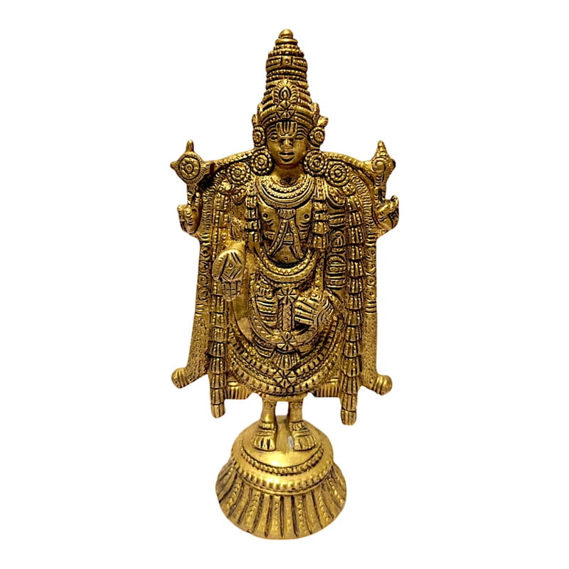 Hindu Lord Balaji Brass Statue God Tirupati Majaraj Idol For Temple ...