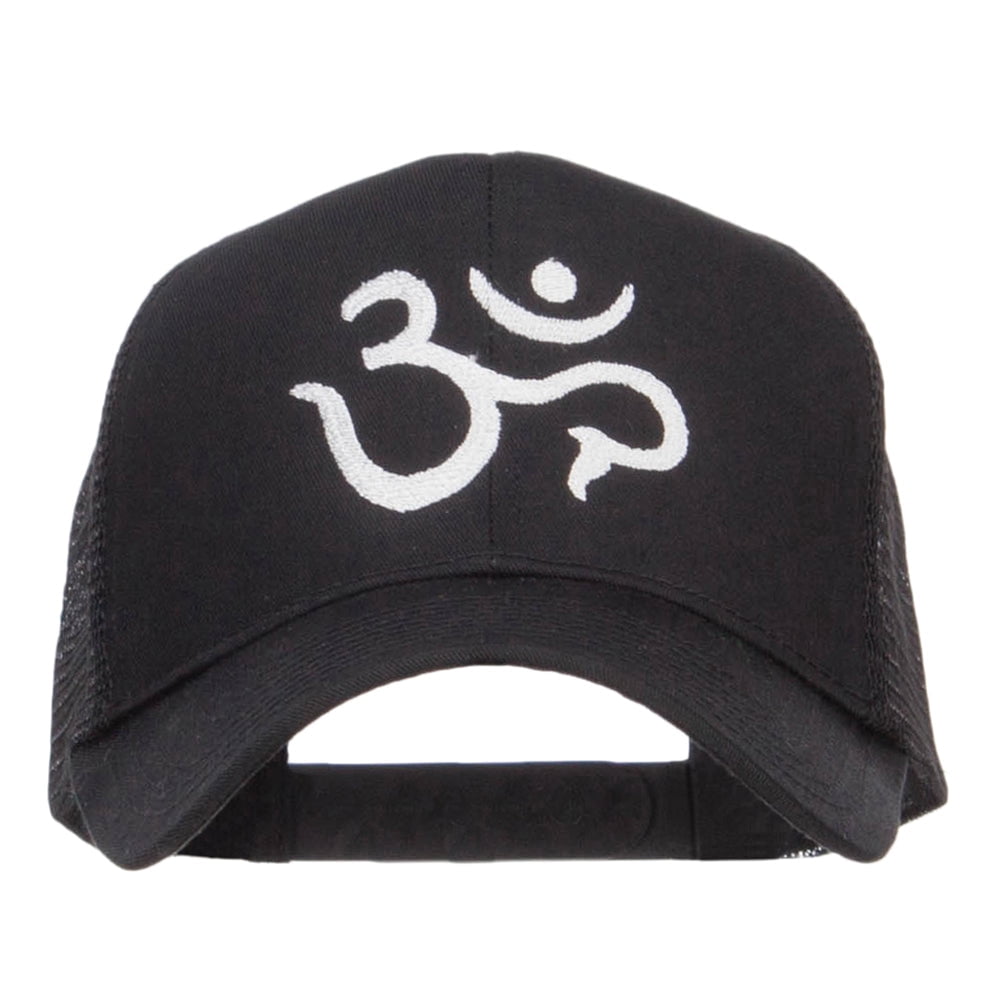 Hindu Om Symbol Embroidered Mesh Cap - Black OSFM - Walmart.com