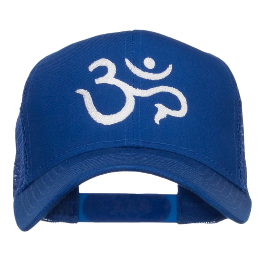 Hindu Om Symbol Embroidered Mesh Cap - Royal OSFM - Walmart.com