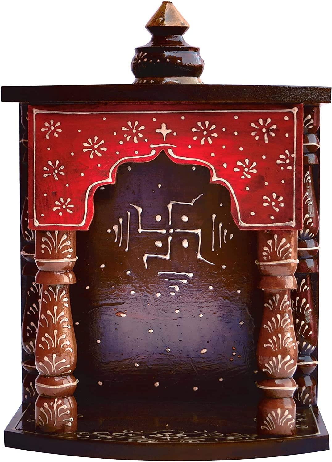 Hindu Religious Multicolour Temple Made with Wood & MDF, Hand Painted ...